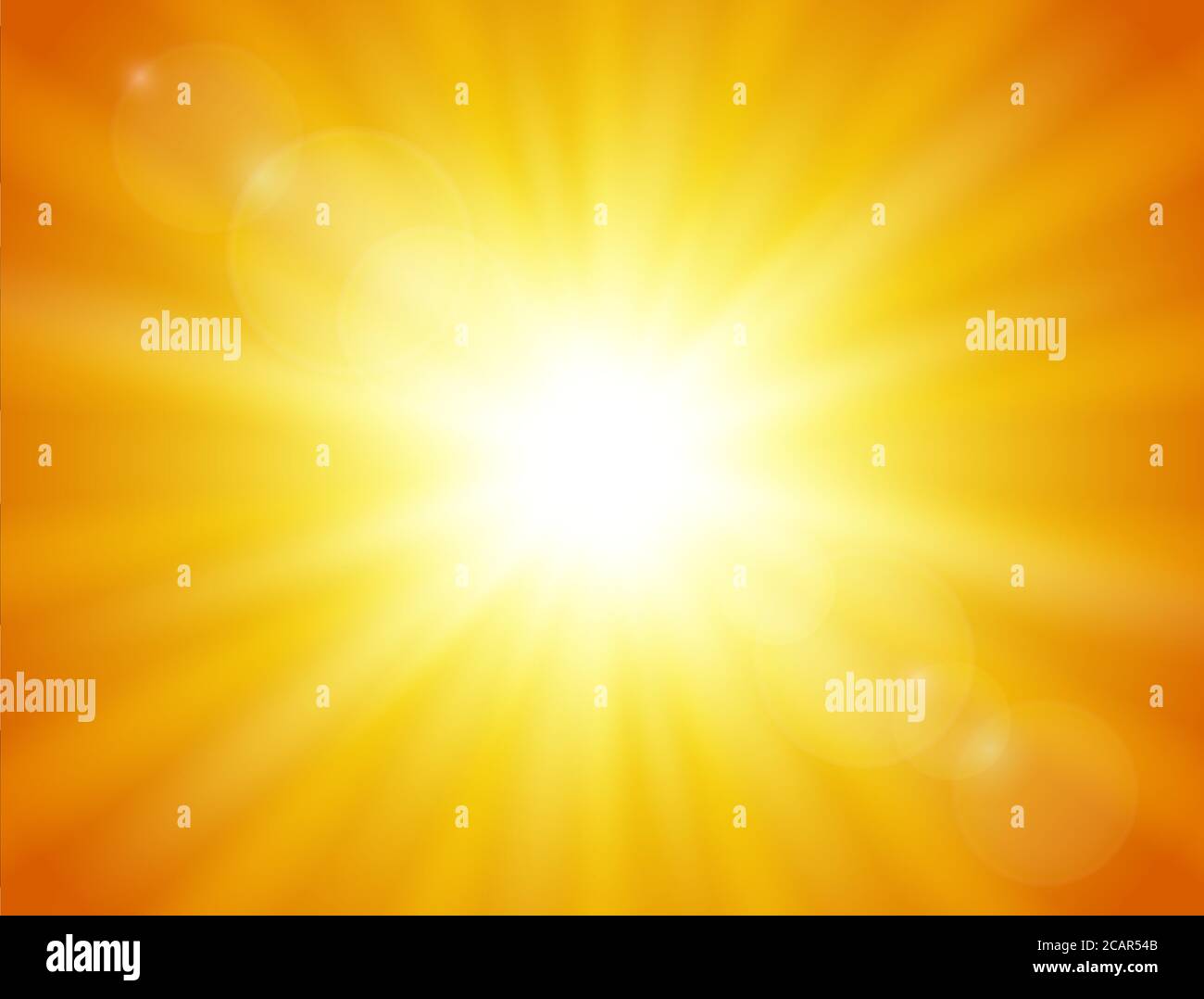 Nature orange background. Shining sun Vector illustration Stock Vector ...