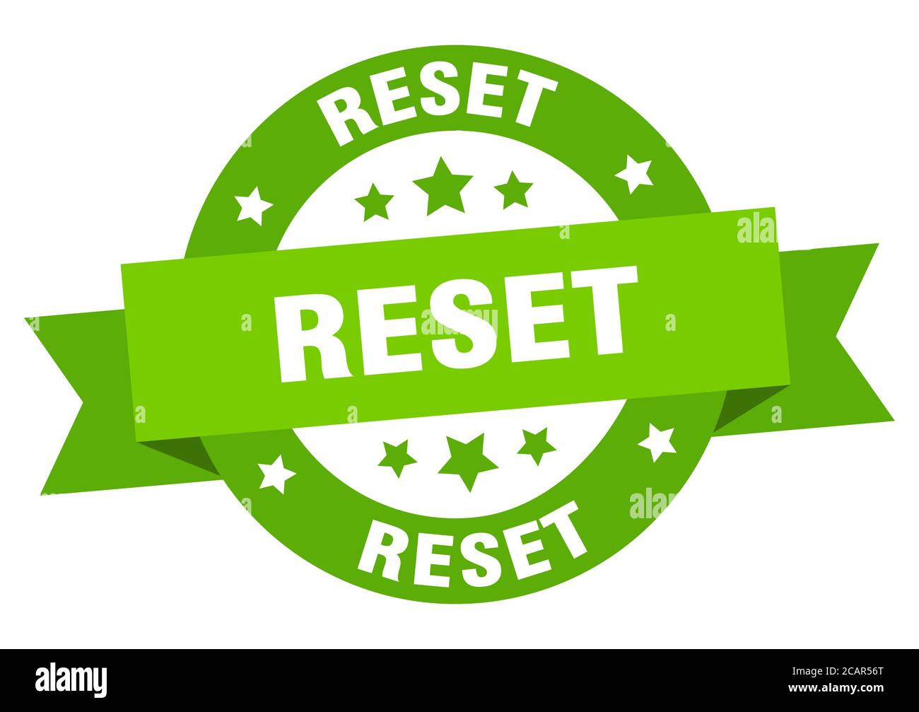 reset round ribbon isolated label. reset sign Stock Vector Image & Art ...