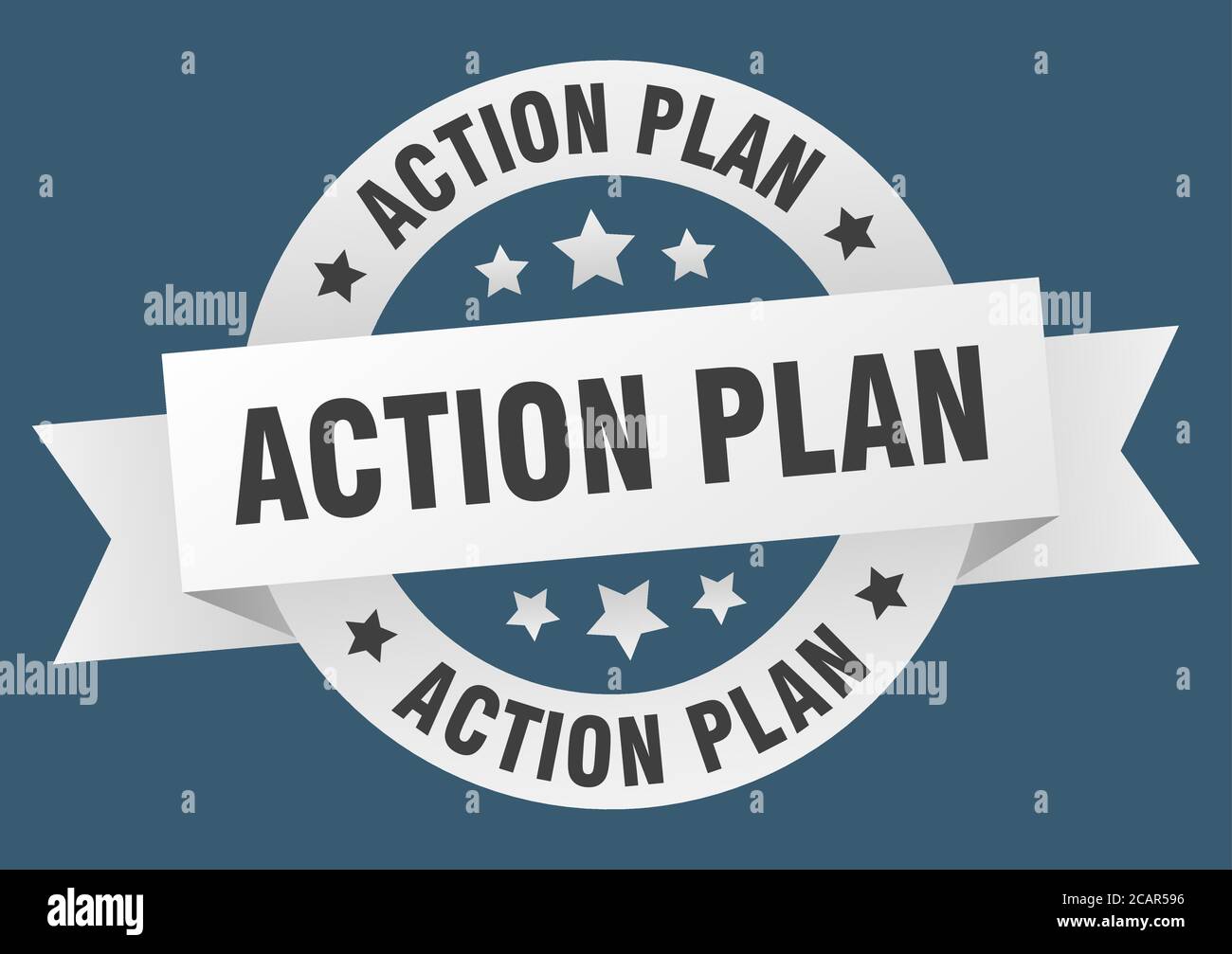 action plan round ribbon isolated label. action plan sign Stock Vector ...