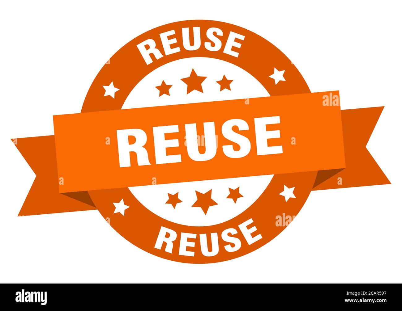 reuse round ribbon isolated label. reuse sign Stock Vector Image & Art ...