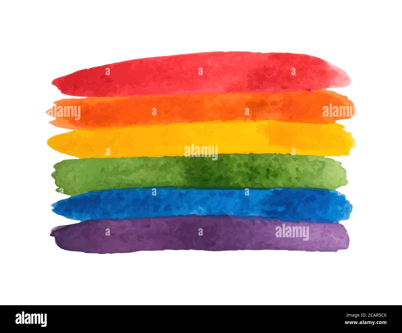 Watercolor rainbow. Watercolor LGBT flag. Tolerance day card Pride ...