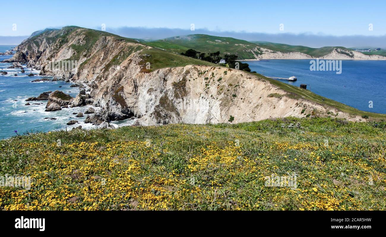 Spring Views of Chimney Rock in Point Reyes National Seashore Stock ...