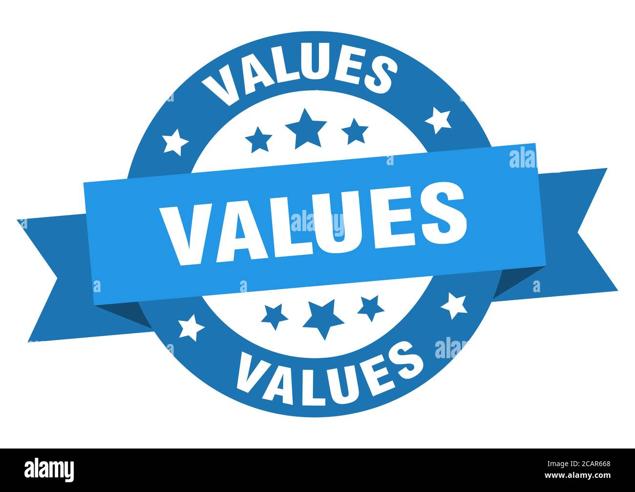 values round ribbon isolated label. values sign Stock Vector Image ...