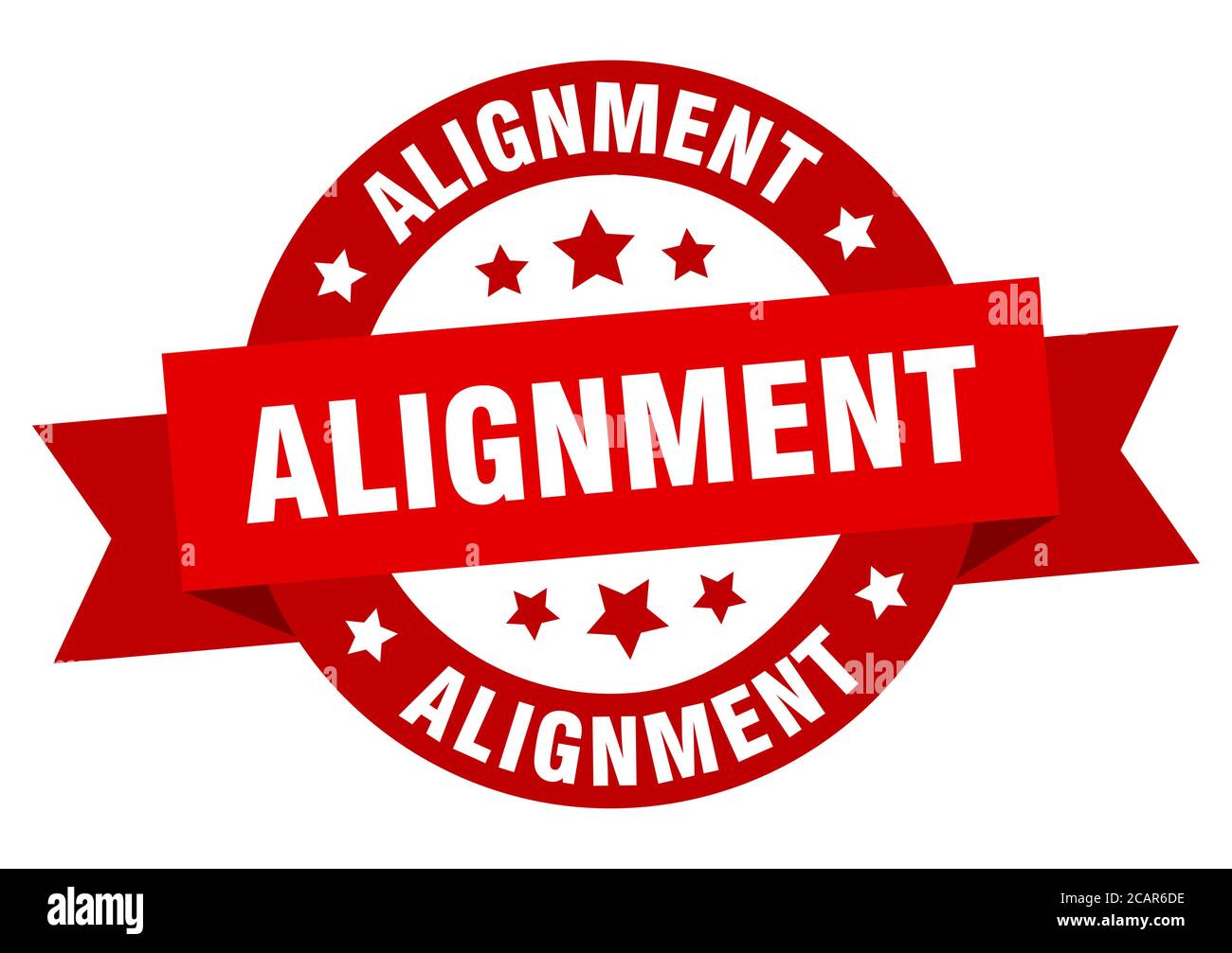 alignment round ribbon isolated label. alignment sign Stock Vector ...