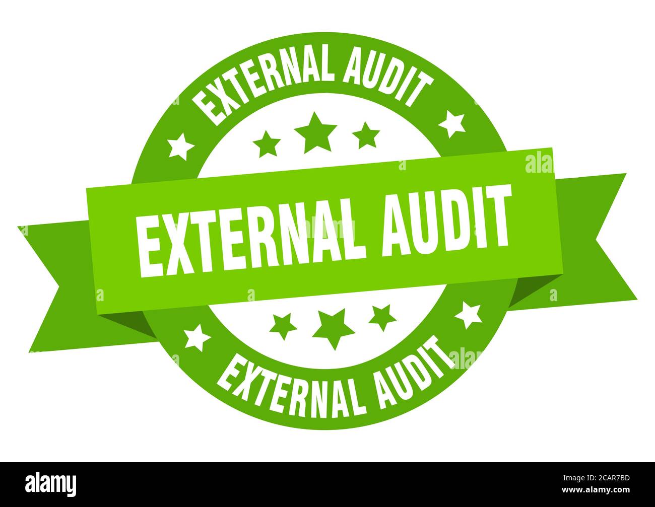external audit round ribbon isolated label. external audit sign Stock ...