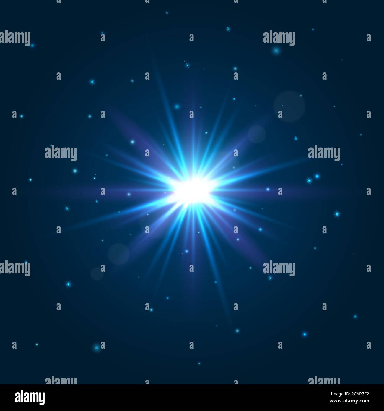 Shining star. Explosion light effect. Lens flare Vector illustration Stock Vector Image & Art ...