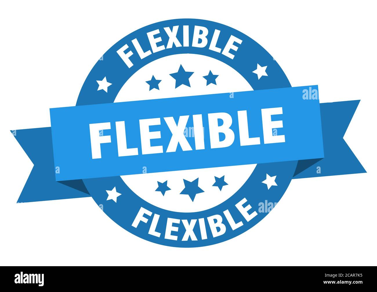 flexible round ribbon isolated label. flexible sign Stock Vector Image ...