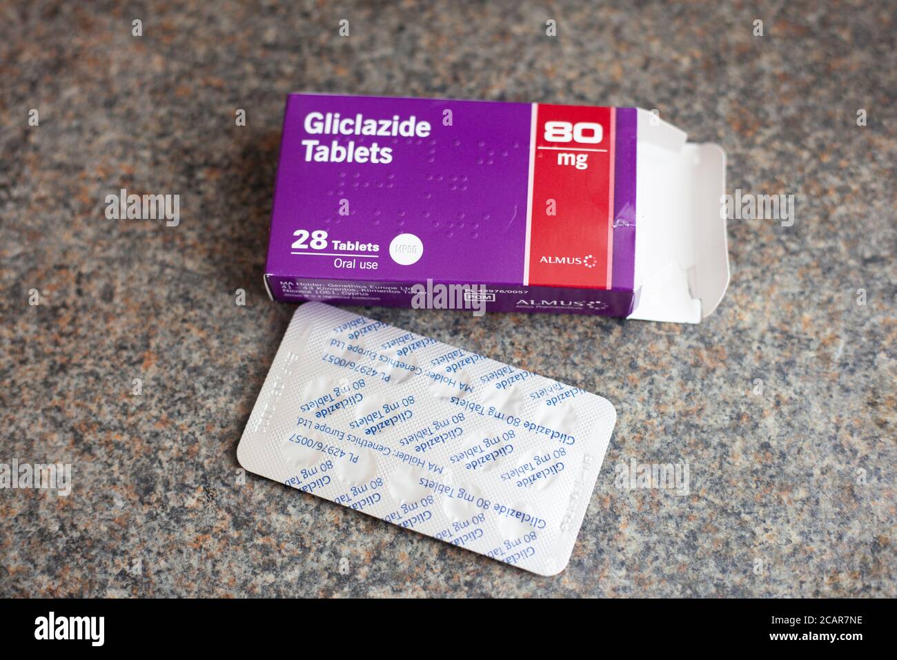 Packet of Gliclazide tablets Stock Photo - Alamy