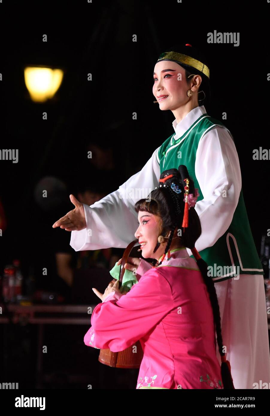 Huzhou, China's Zhejiang Province. 8th Aug, 2020. Artists perform Yue ...