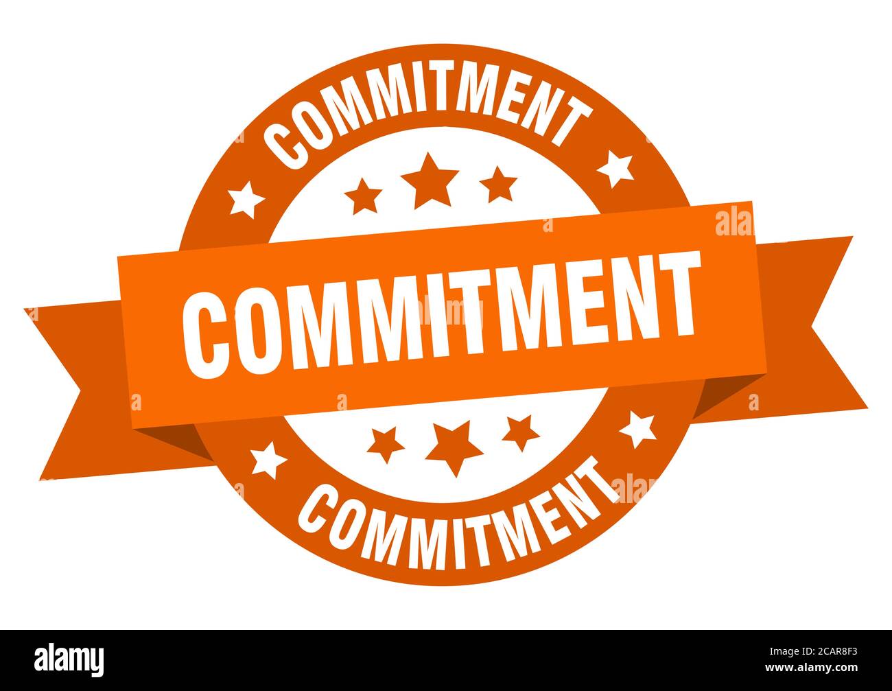Commitment sign round ribbon hi-res stock photography and images - Alamy