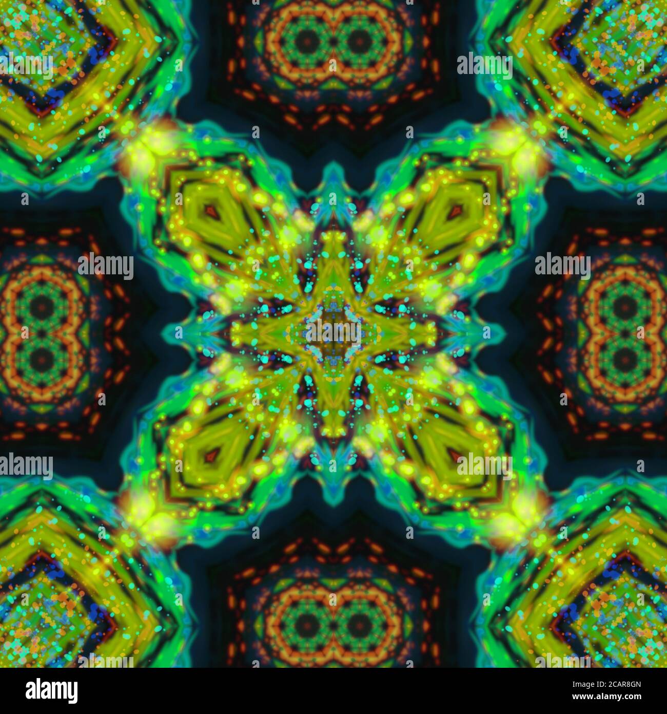 Fractal Web Abstract Green