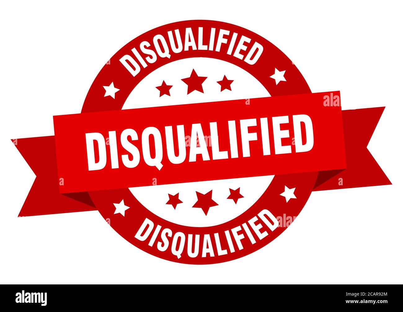 disqualified round ribbon isolated label. disqualified sign Stock ...