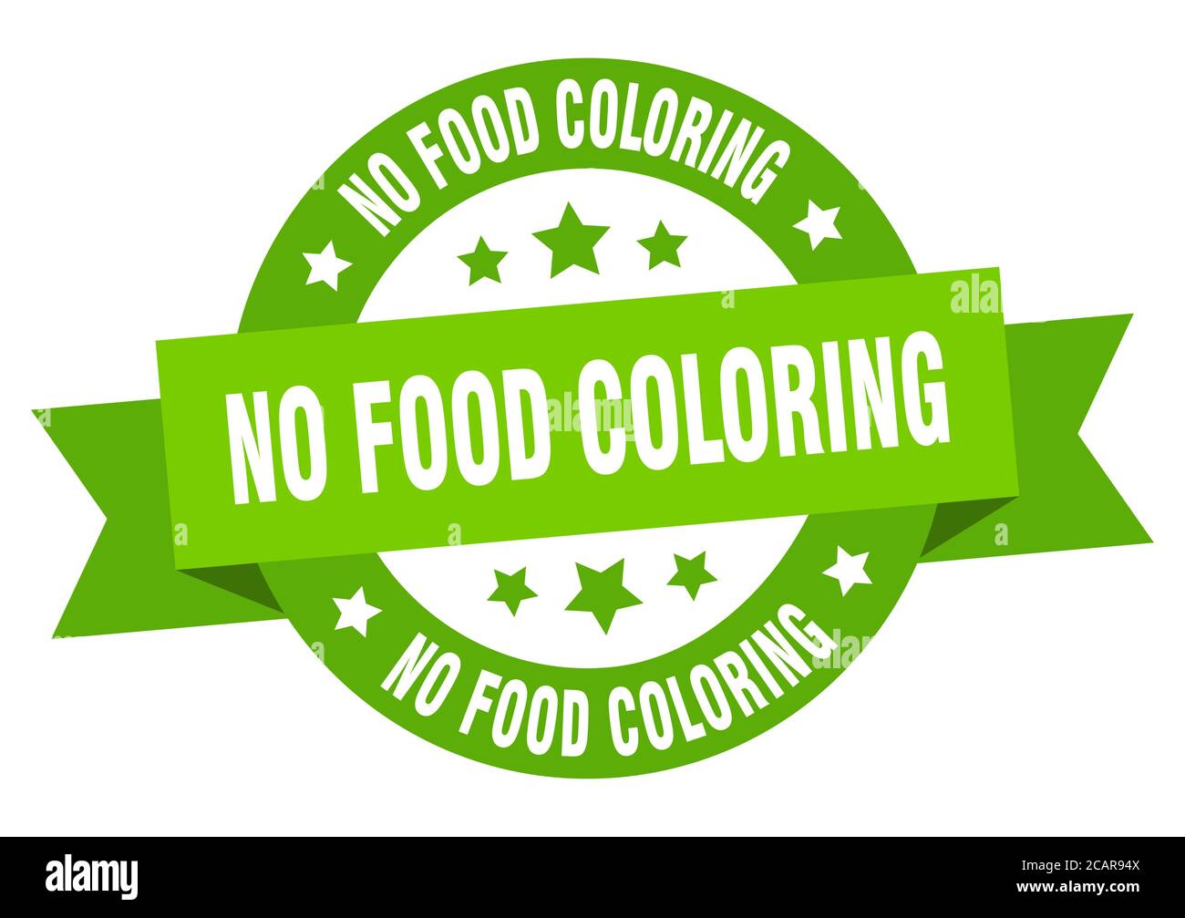 no food coloring round ribbon isolated label. no food coloring sign ...