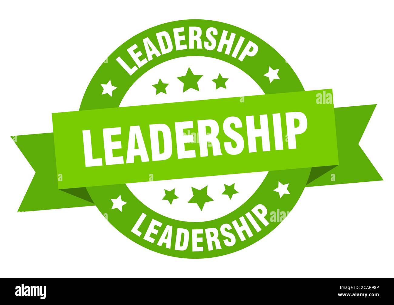 leadership round ribbon isolated label. leadership sign Stock Vector ...