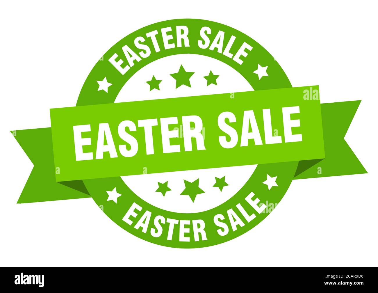 easter sale round ribbon isolated label. easter sale sign Stock Vector ...