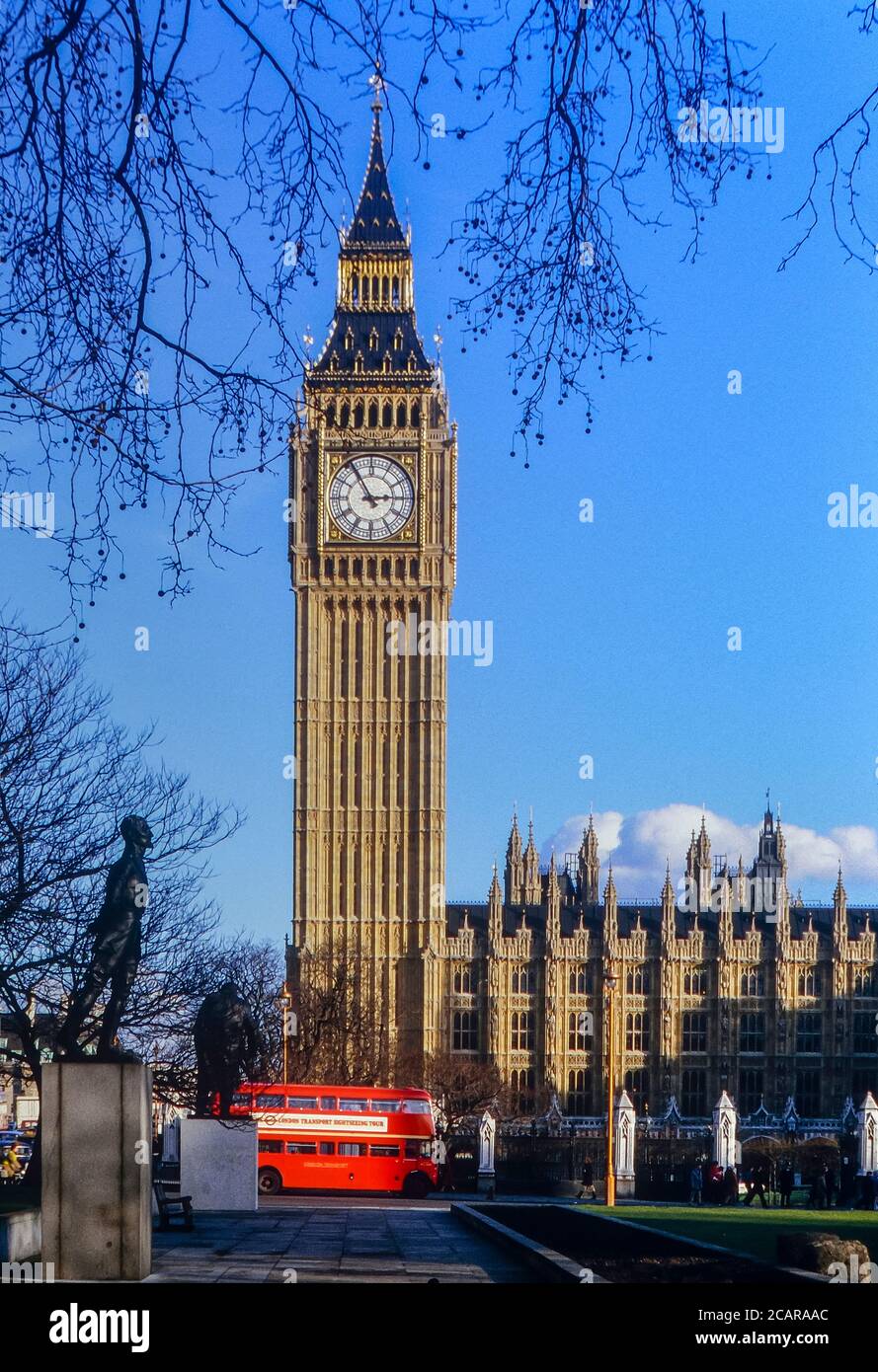 The Houses of Parliament, Big Ben, Elizabeth Tower, viewed from ...