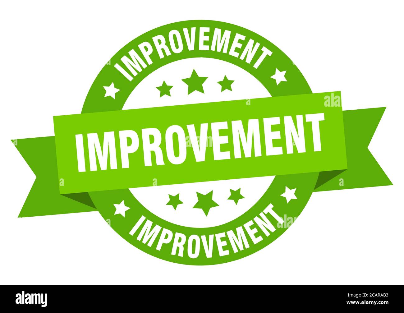 improvement round ribbon isolated label. improvement sign Stock Vector ...