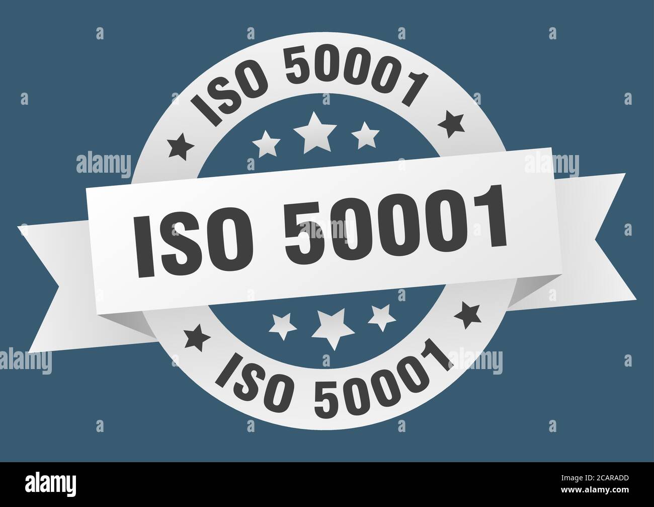iso 50001 round ribbon isolated label. iso 50001 sign Stock Vector ...