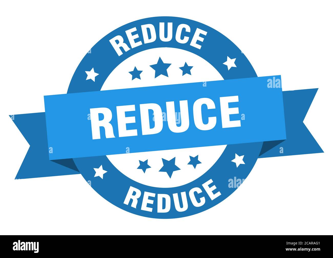 reduce round ribbon isolated label. reduce sign Stock Vector Image ...