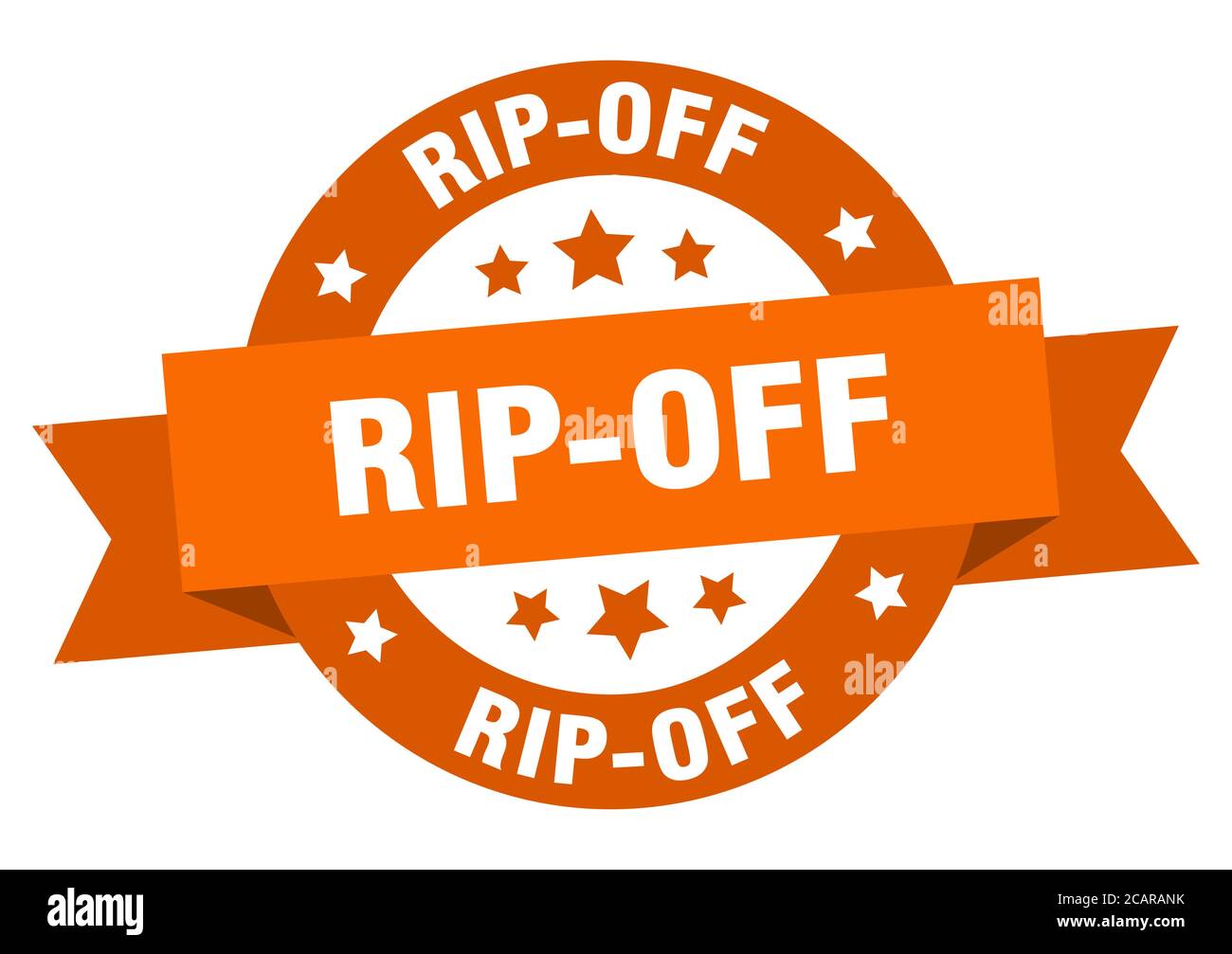 rip-off round ribbon isolated label. rip-off sign Stock Vector Image ...