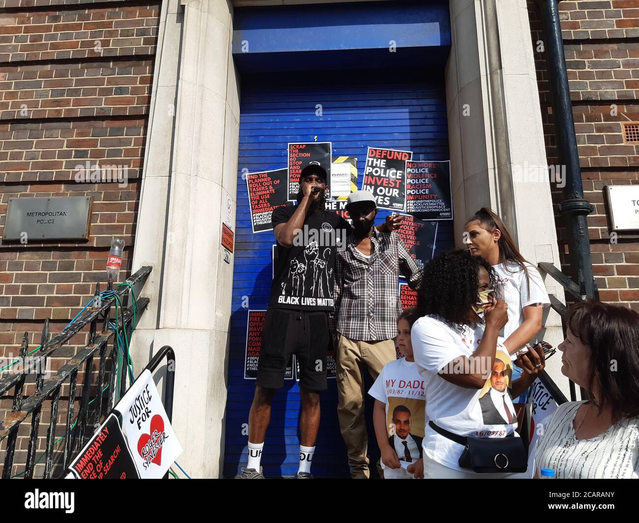 Rapper wretch 32 left and his father millard scott hi-res stock ...