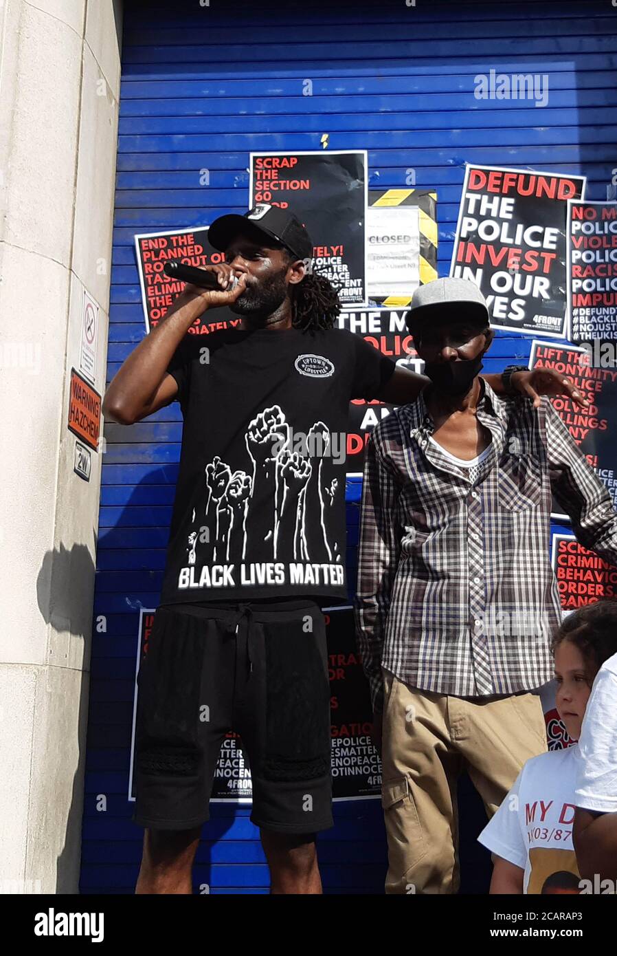 Rapper wretch 32 left and his father millard scott hi-res stock ...