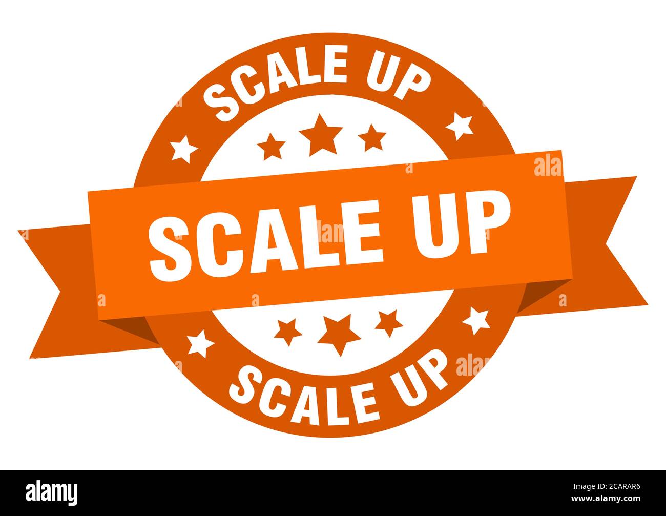 scale up round ribbon isolated label. scale up sign Stock Vector Image ...