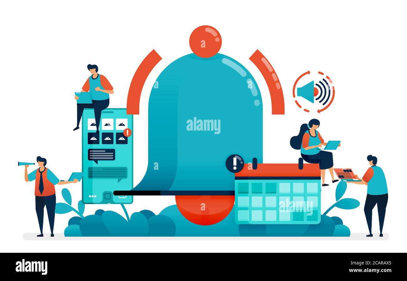 Notifications on calendar schedule for alarm. Friendly reminder for ...