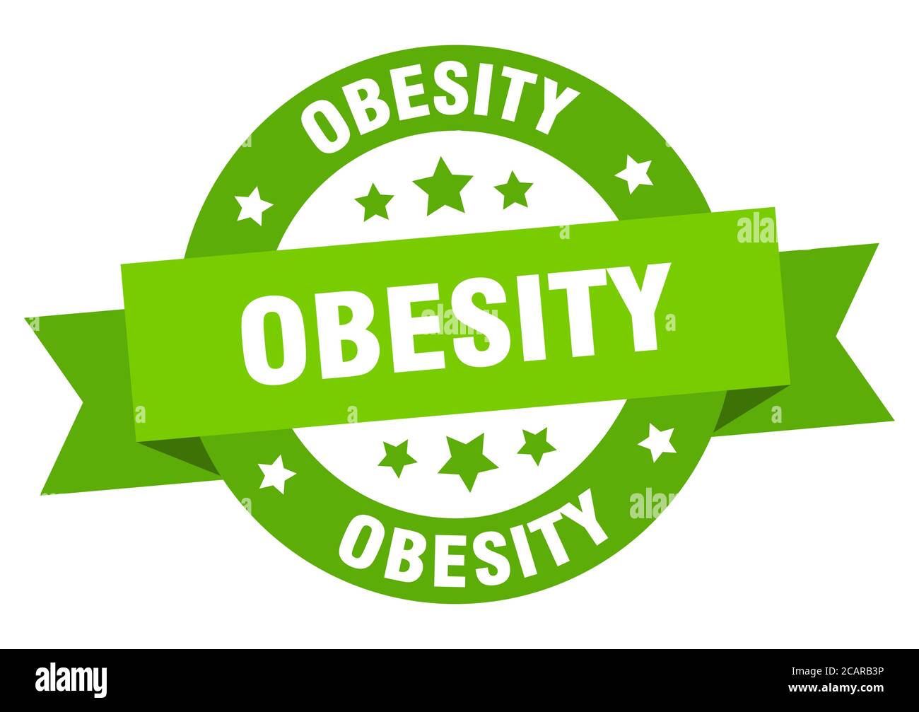 obesity round ribbon isolated label. obesity sign Stock Vector Image ...