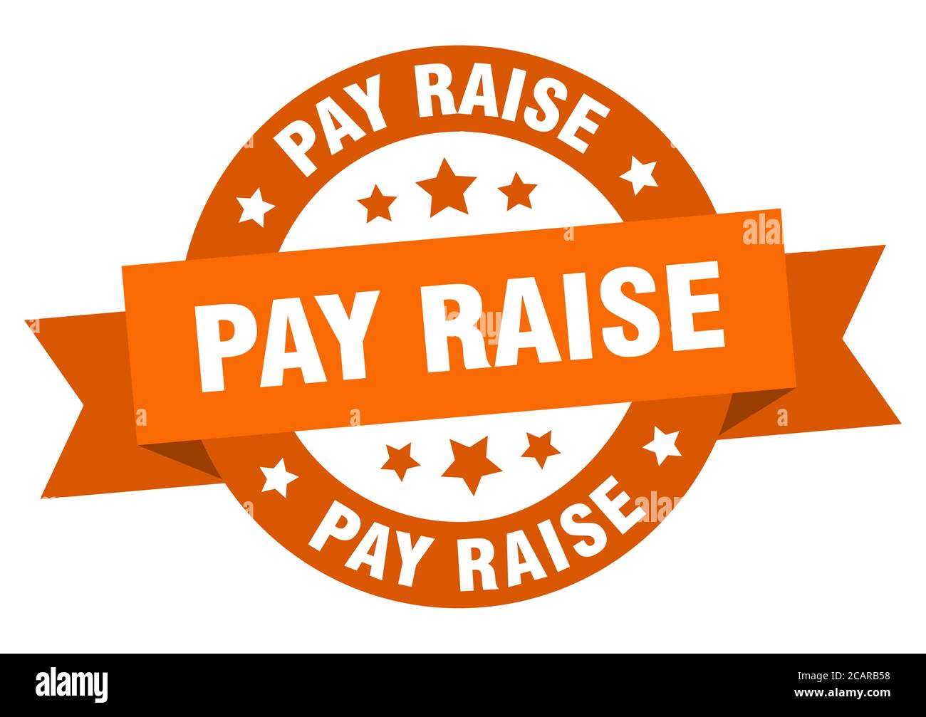 pay raise round ribbon isolated label. pay raise sign Stock Vector ...