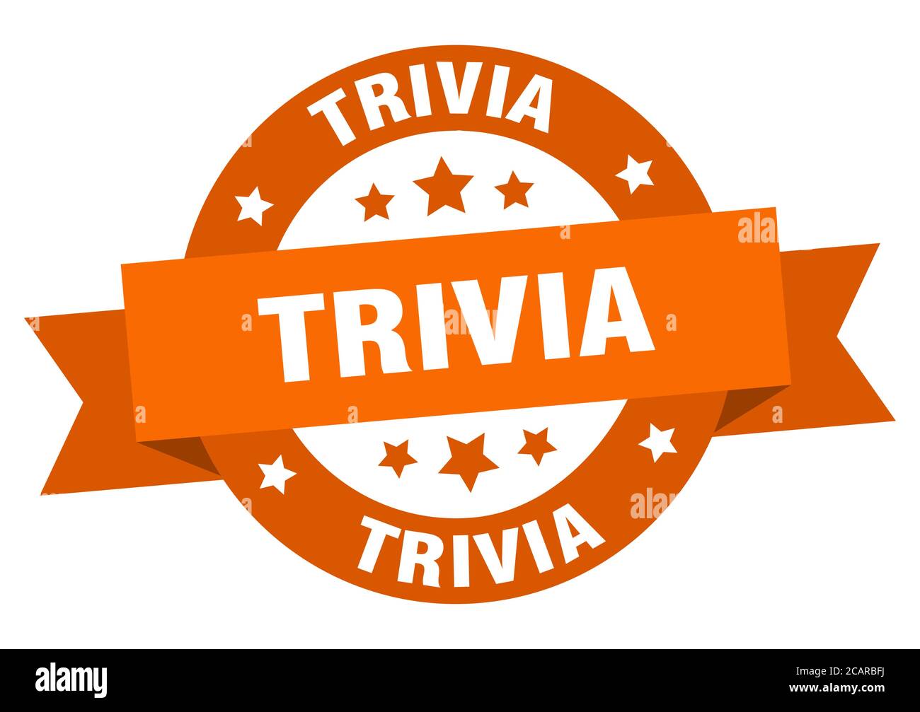 trivia round ribbon isolated label. trivia sign Stock Vector Image ...