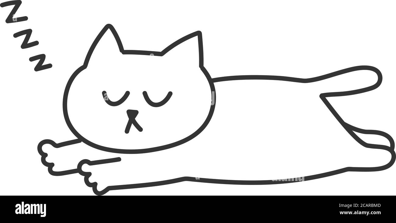 Cat cartoon Black and White Stock Photos & Images - Alamy