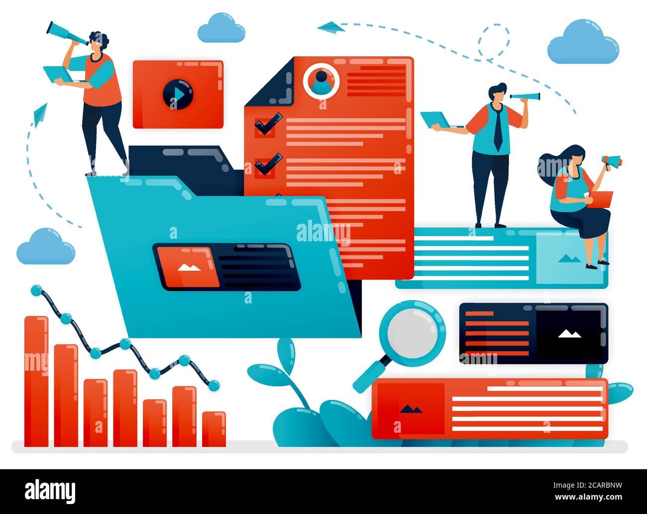 Managing the work folder to streamline company performance. Organize ...