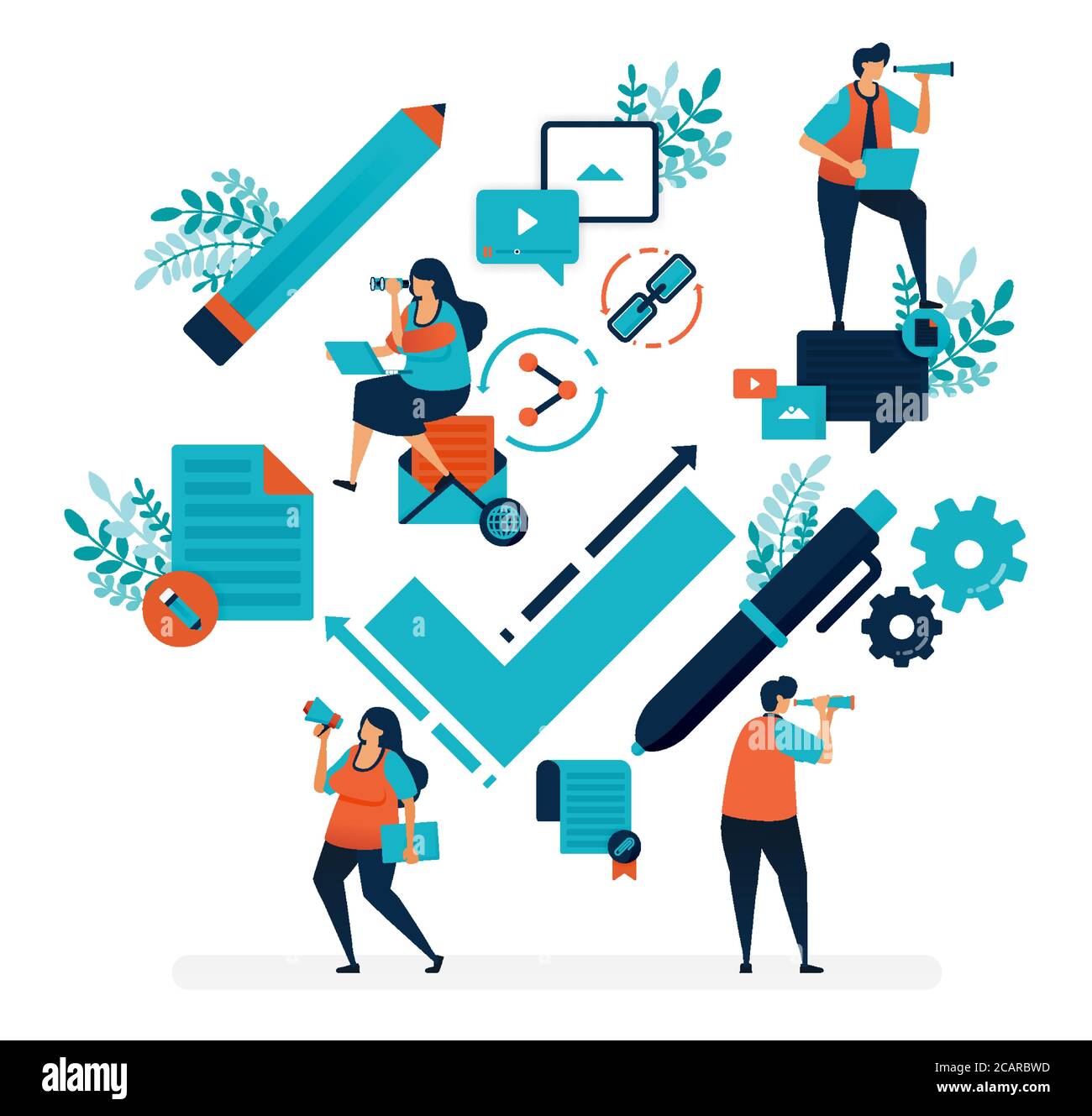 Verify documents Stock Vector Images - Alamy