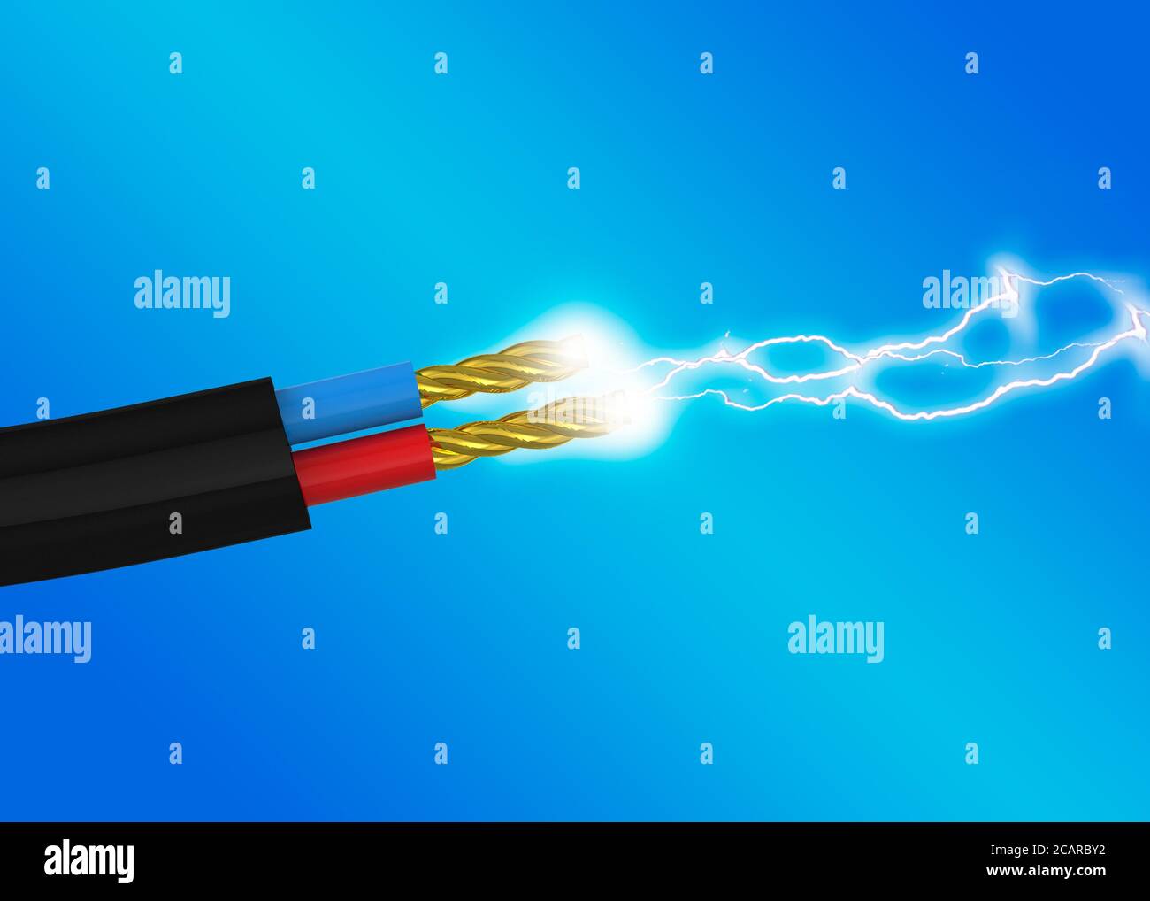 Electricity power and Cable - 3D Stock Photo - Alamy