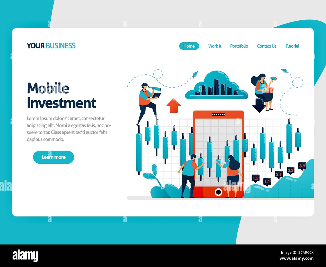 Research and analysis statistical data to choose investment. Mobile ...