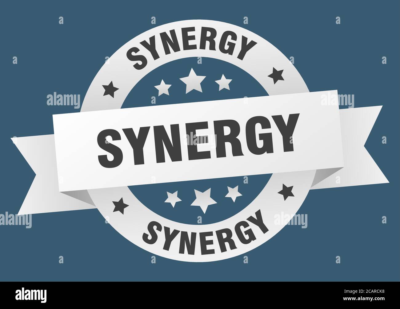 synergy round ribbon isolated label. synergy sign Stock Vector Image ...