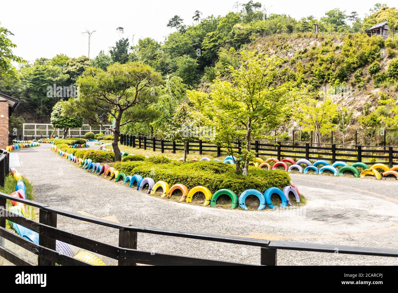 Race track for kids in park Stock Photo - Alamy