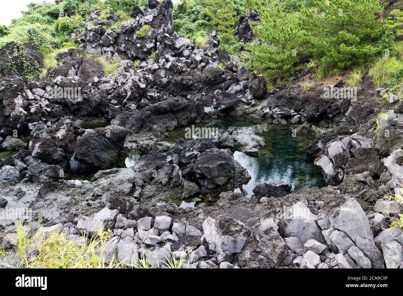 Volcanic rock formations in Kagoshima, Japan Stock Photo - Alamy