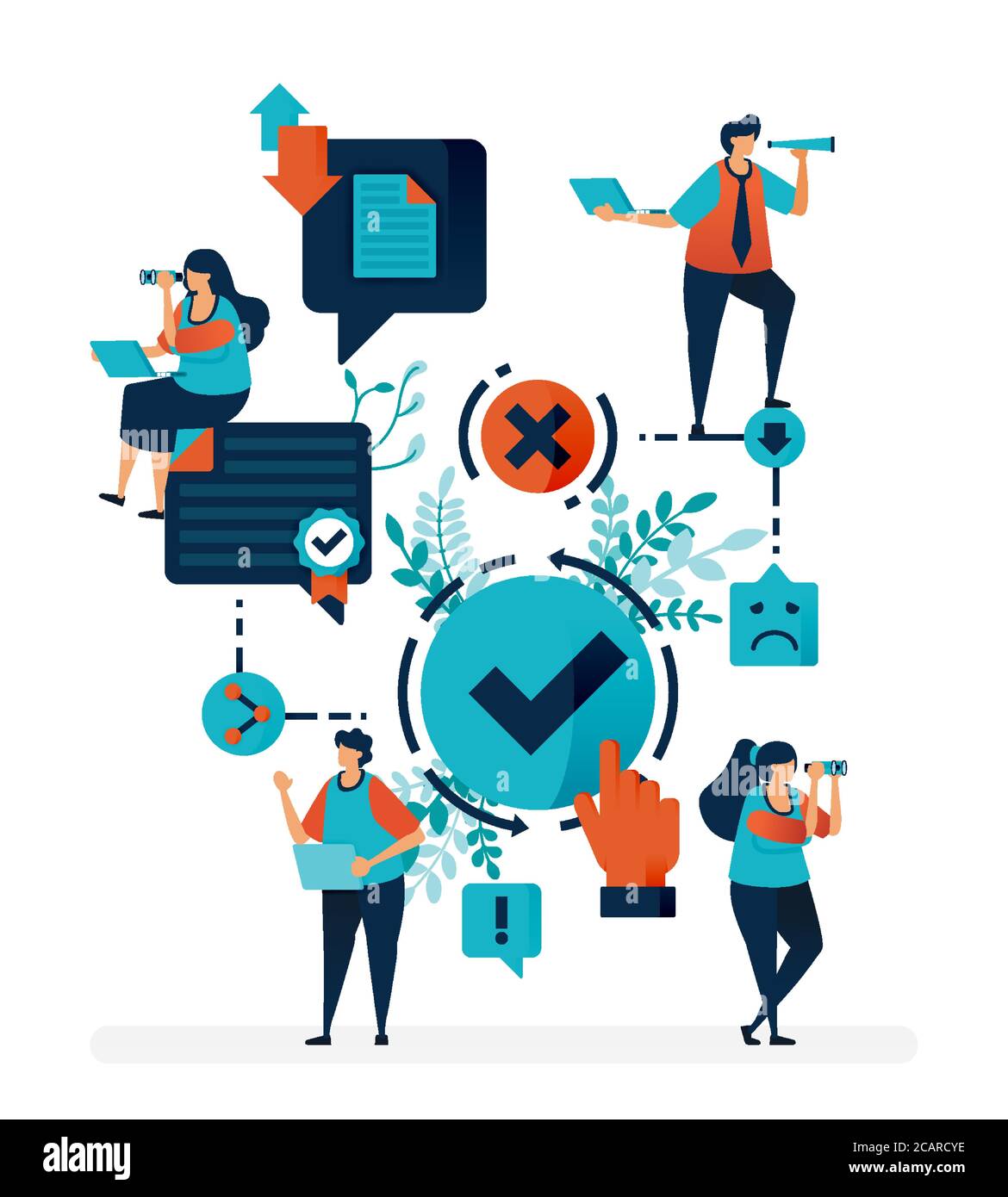 Verify option to share documents. Flowchart to select tick or cross ...