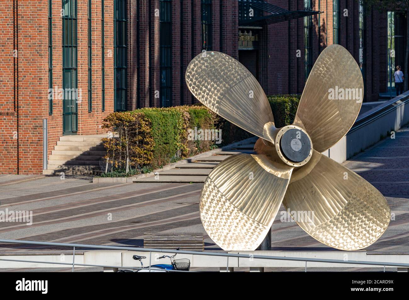 Giant four-blade ship propeller in front of the International Maritime ...