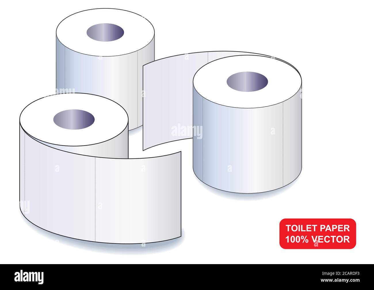 Toilet paper, vector illustration on a white background Stock Vector ...