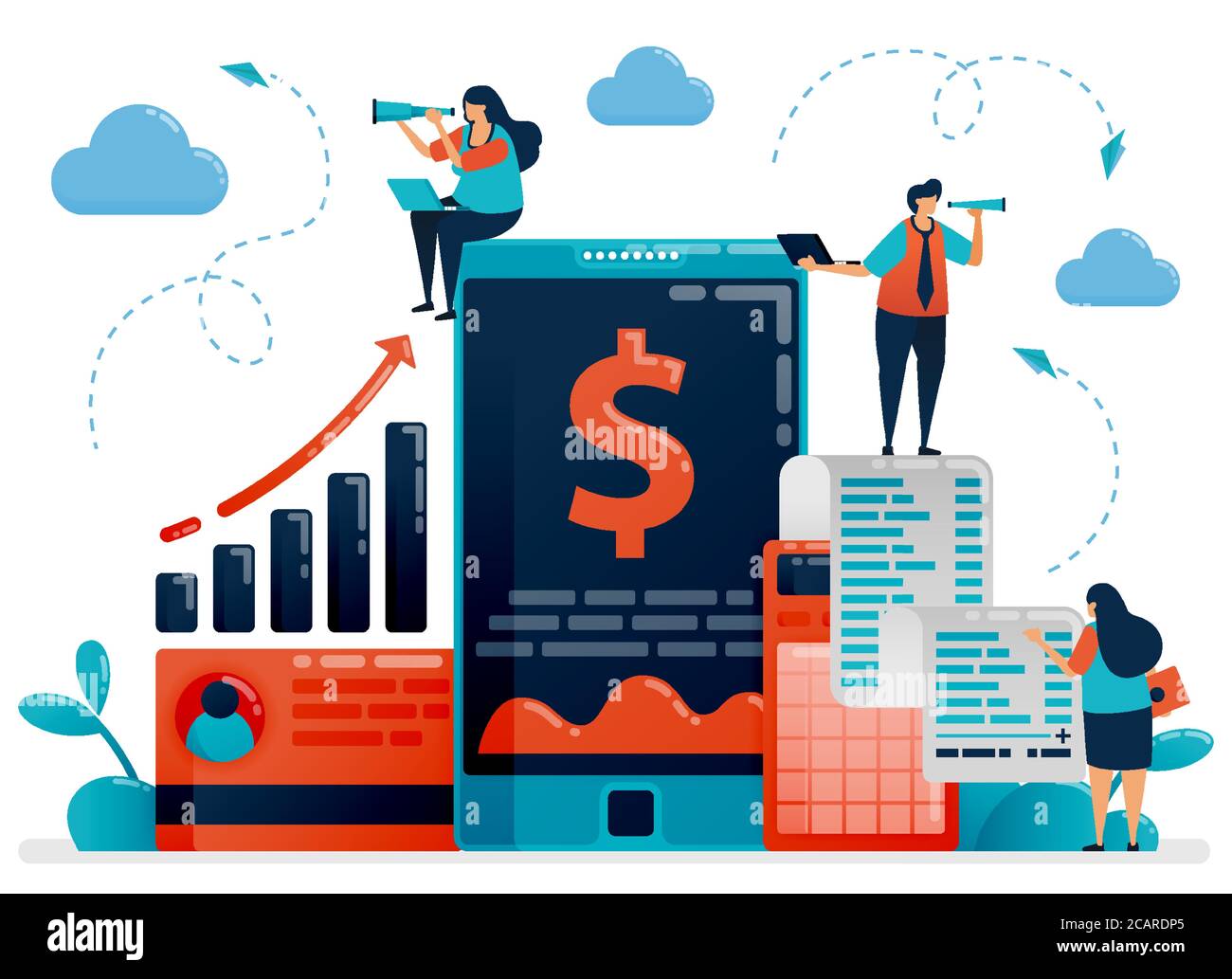 Mobile business and investment check device. Accounting apps and ...