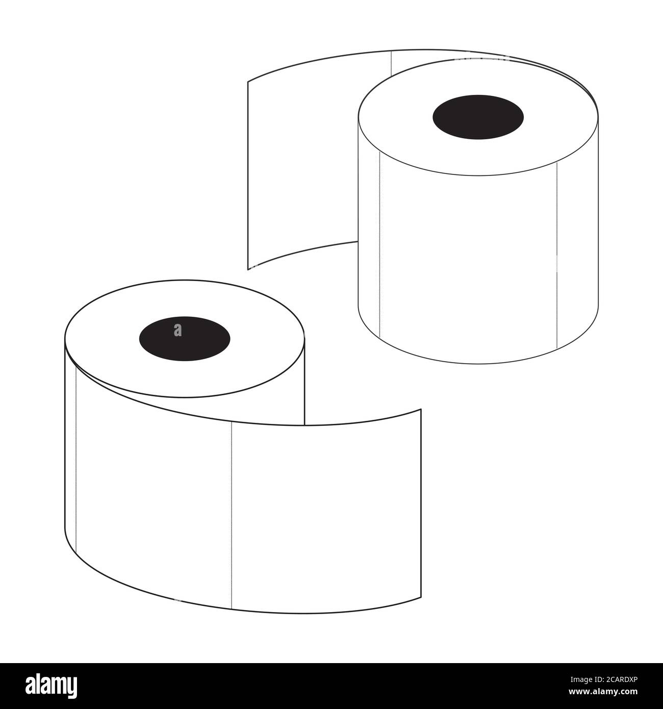 Toilet paper, vector illustration on a white background Stock Vector ...