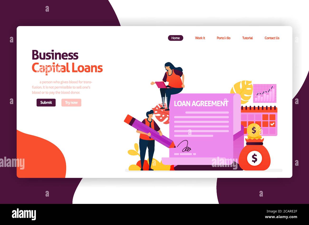 vector illustration of venture capital loans for SME development and ...