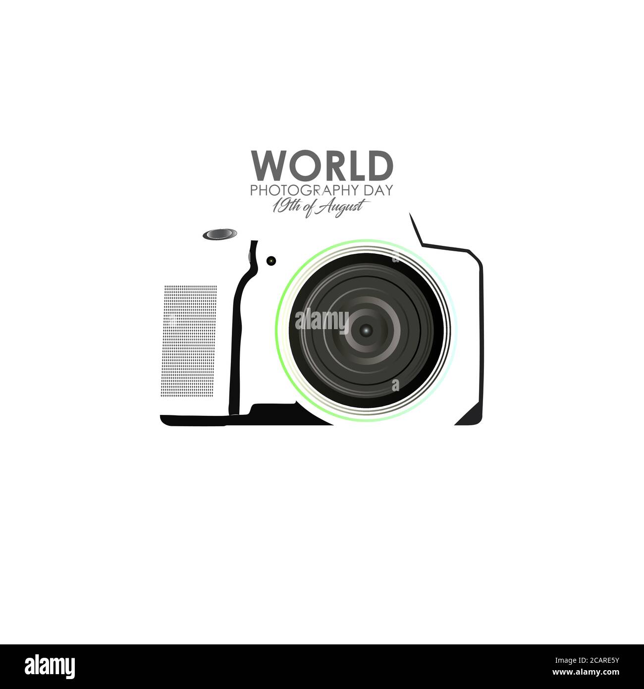 Vector Illustration of World Photography day. August 19. Lens of the ...