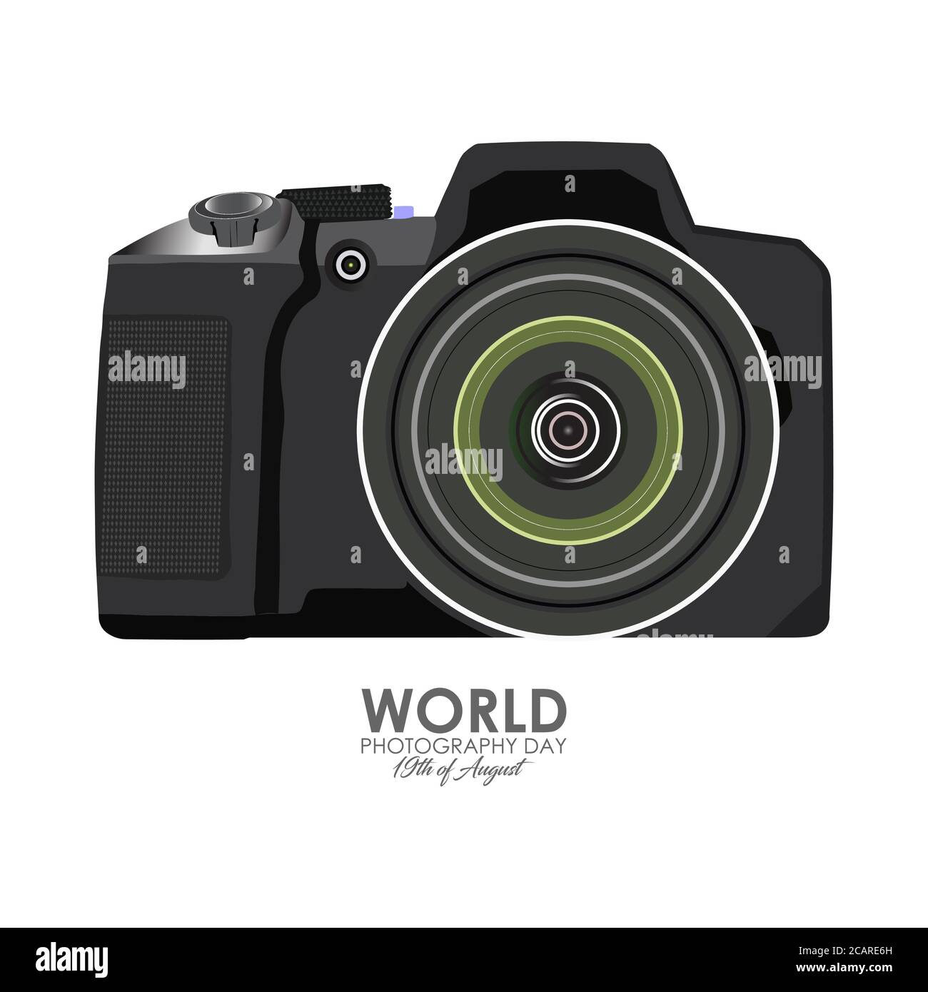 Vector Illustration of World Photography day. August 19. Lens of the ...