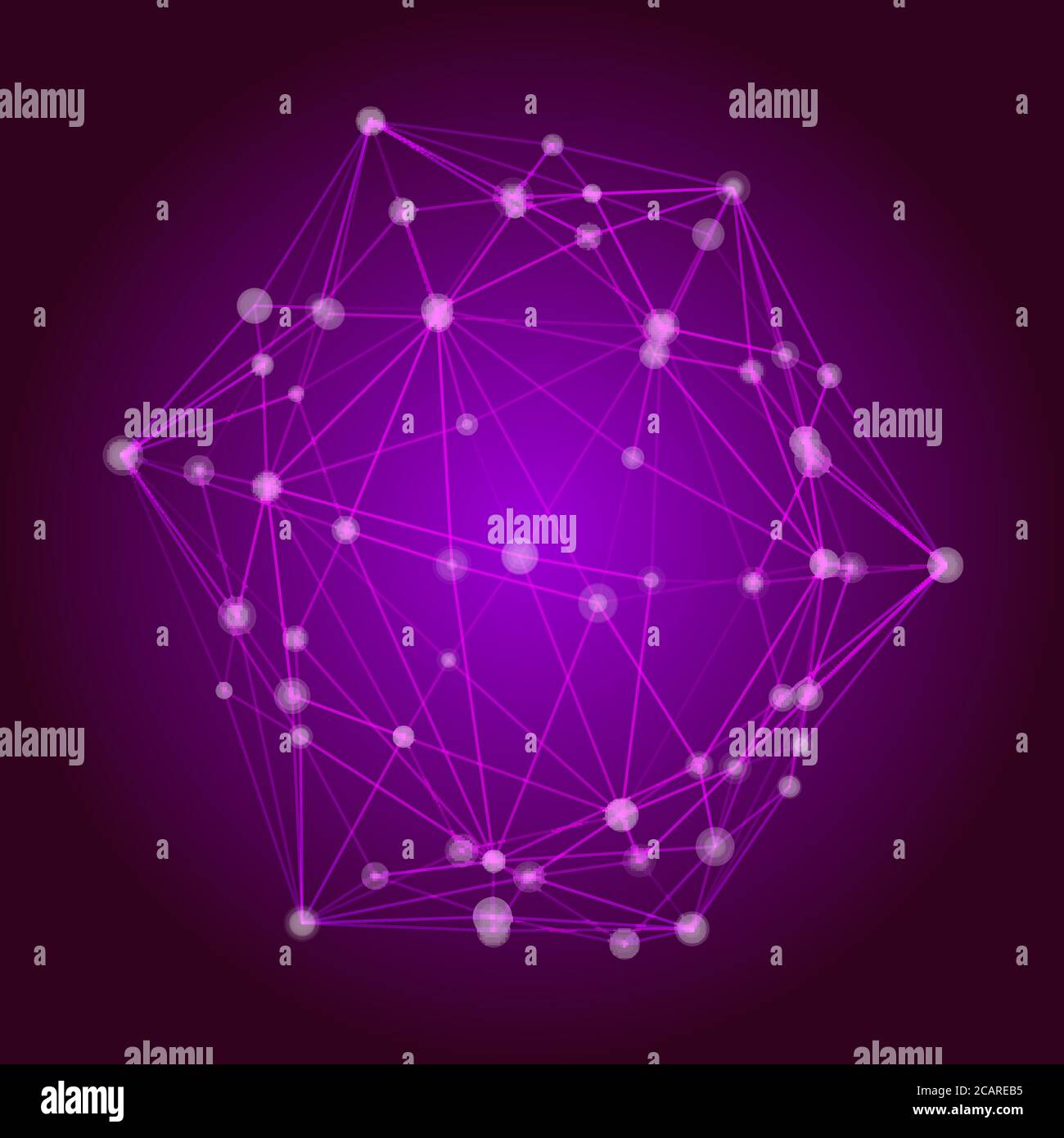 Abstract network concept, vector illustration. Simple linear net with ...