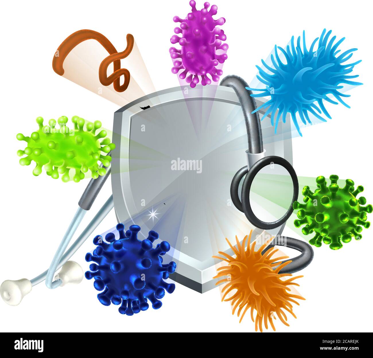 Antiviral medical shield Stock Vector Images - Alamy