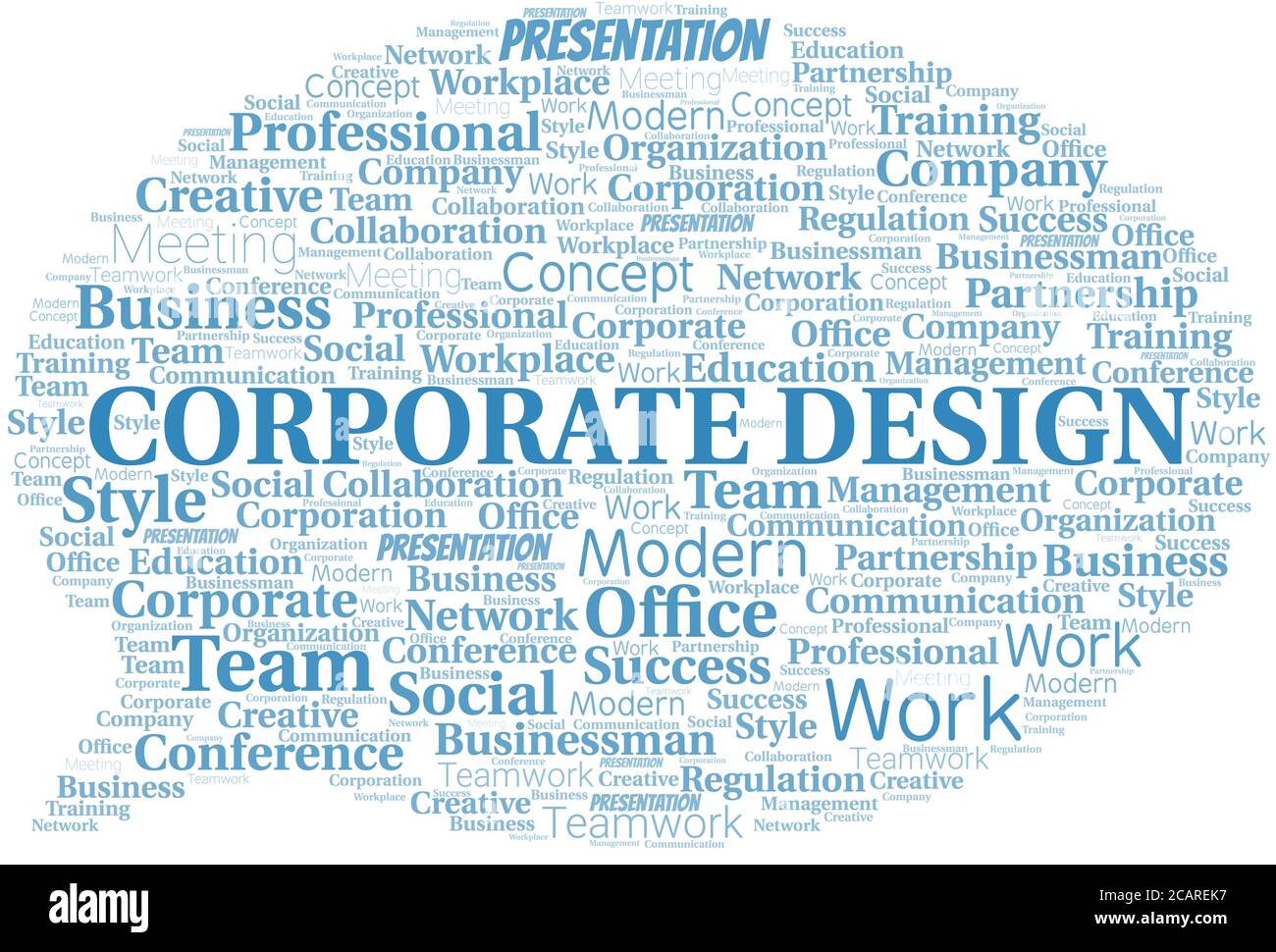 Corporate Design vector word cloud, made with the text only Stock ...